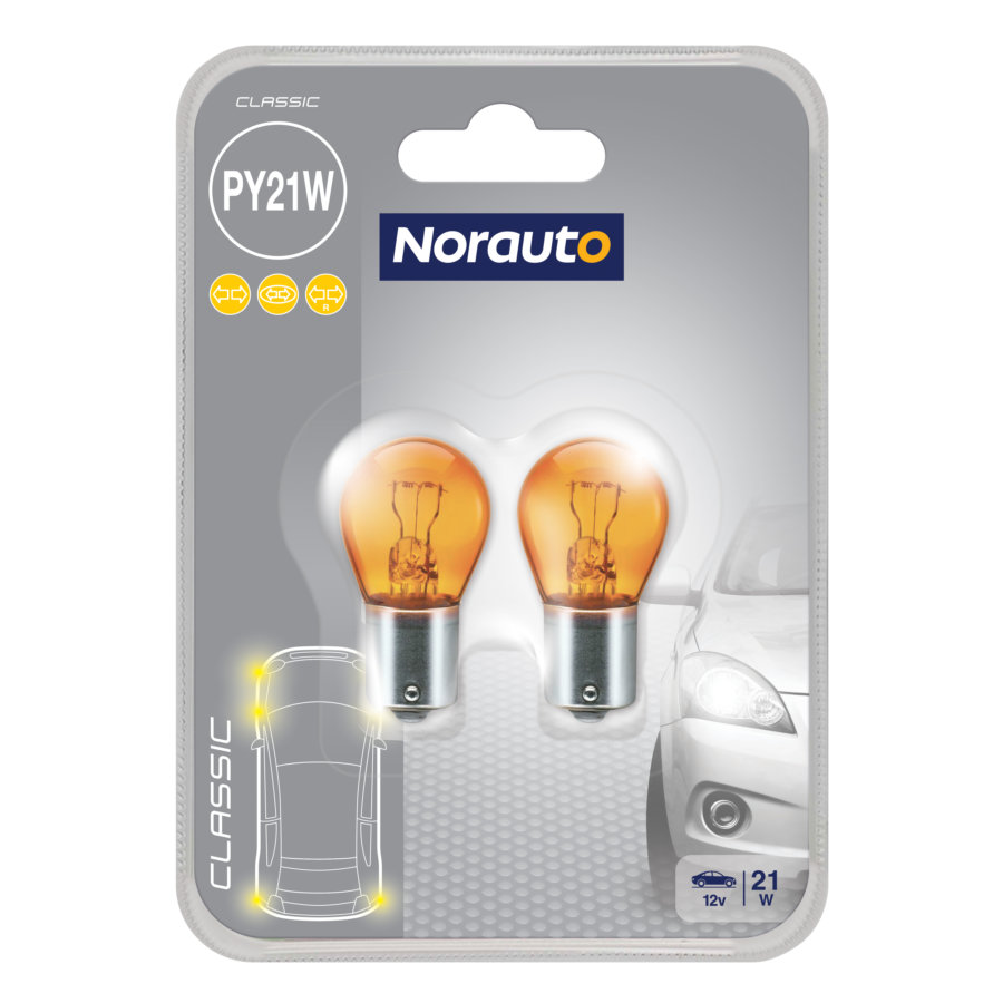 2 Ampoules PY21W NORAUTO Classic : Norauto.fr