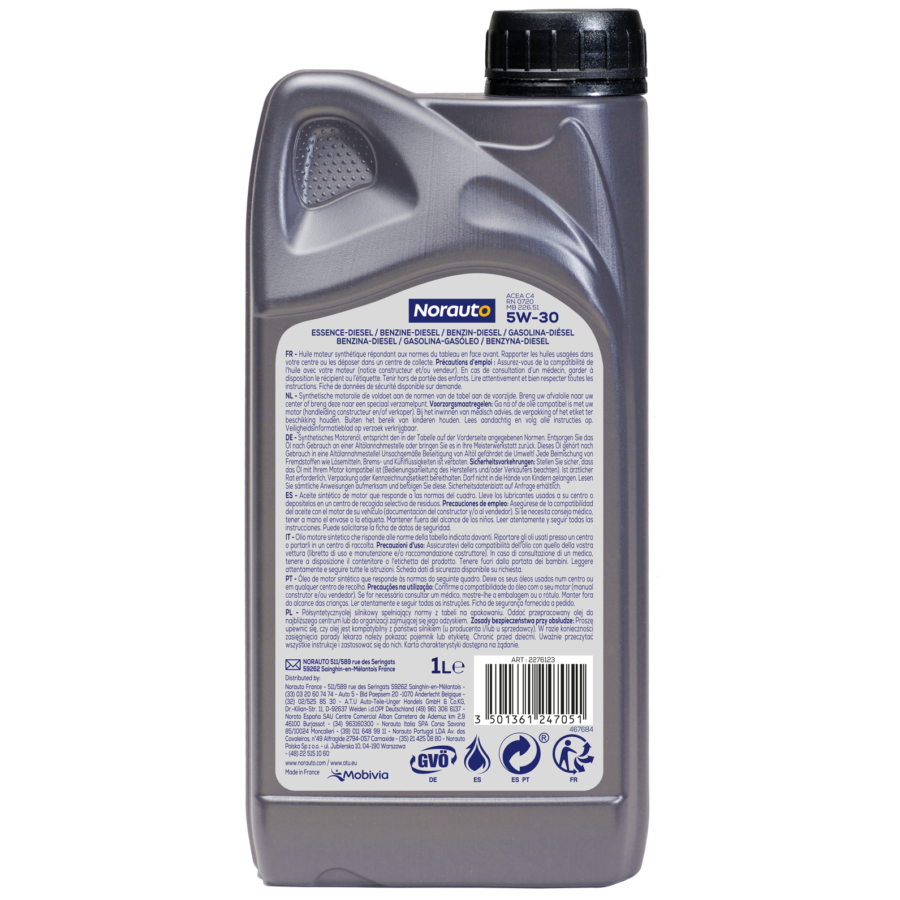 Huile moteur NORAUTO 5W30 C4 Renault RN0720 1L : Norauto.fr
