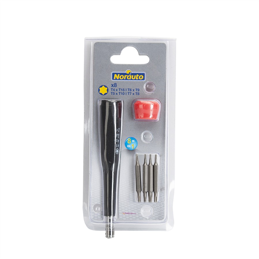 Mini tournevis avec 4 embouts Torx double tête NORAUTO : Norauto.fr