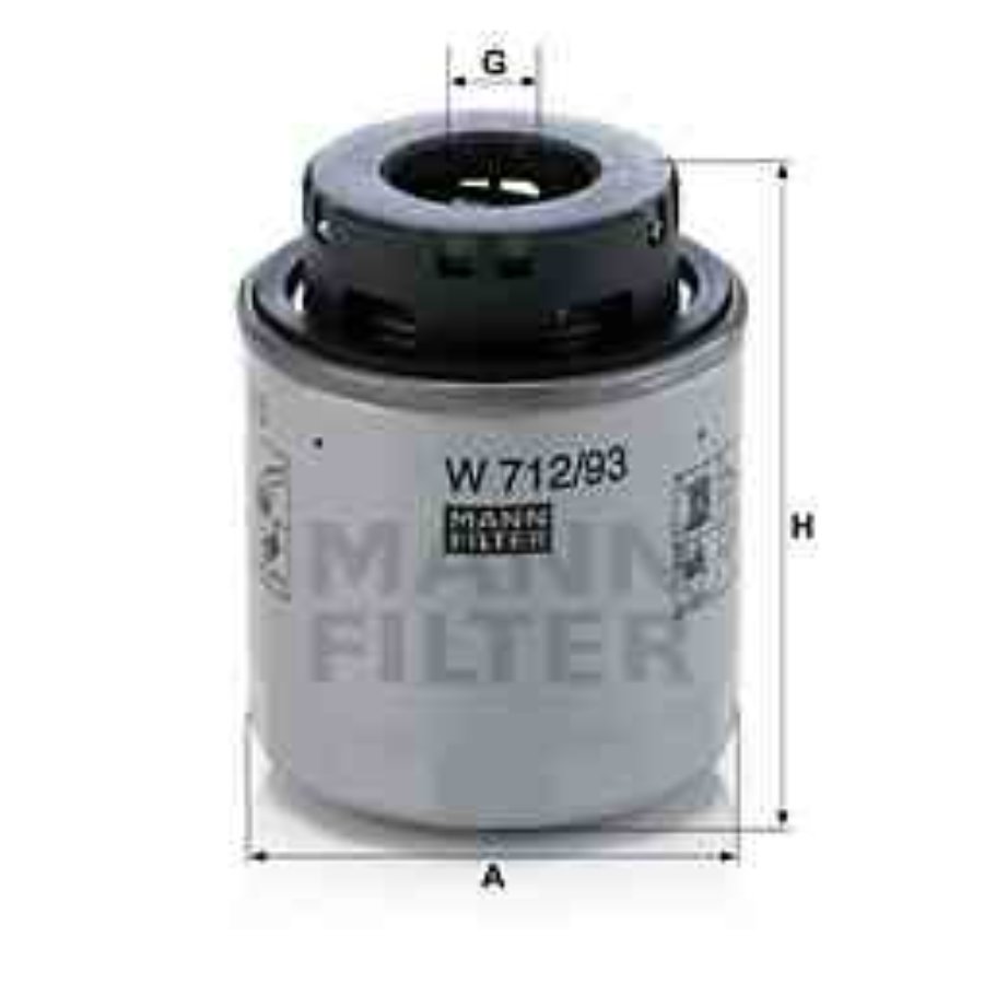 Filtre à huile MANN-FILTER W712/93 : Norauto.fr